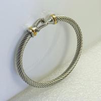 China High-End DIY Hot Selling Bracelet for Ladies Two-Color Titanium Steel Small Hook Buckle Fashion Stainless Steel Wire Cable Bracelet Bg0172 for sale