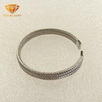 China Titanium Steel C-Shaped Mesh Woven Bracelet Hip Hop Tide Brand Steel Wire Bracelet Men's Twisted European and American Jewelry Bg2168 for sale