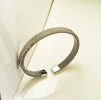 China Simple Mesh Steel Wire Bracelet Men's Fashion Popular Stainless Steel Jewelry Bg2166 for sale