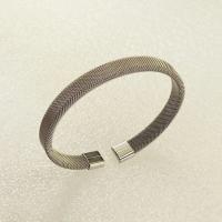 China Simple Mesh Steel Wire Bracelet Men's Fashion Popular Stainless Steel Jewelry Bg2166 for sale