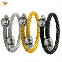 China Fashion Jewelry Titanium Steel Stainless Steel Bracelet Personalized Stainless Steel Casting Skull Bracelet Ssbg2724 for sale