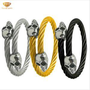 China Fashion Jewelry Titanium Steel Stainless Steel Bracelet Personalized Stainless Steel Casting Skull Bracelet Ssbg2724 for sale
