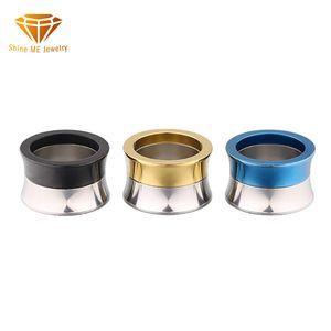 China Trendy Hip-Hop Stainless Steel Tunnel IP Gold Titanium Steel Ear Expansion Body Piercing Anti Allergic Piercing Jewelry Spg0607 for sale