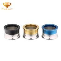 China Trendy Hip-Hop Stainless Steel Tunnel IP Gold Titanium Steel Ear Expansion Body Piercing Anti Allergic Piercing Jewelry Spg0607 for sale