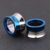 China Trendy Hip-Hop Stainless Steel Tunnel IP Gold Titanium Steel Ear Expansion Body Piercing Anti Allergic Piercing Jewelry Spg0607 for sale