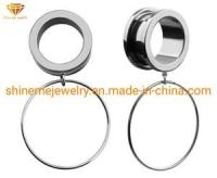 China Stainless Steel Earrings Popular Body Jewelry Piercing Ear Plug with Earrings Spg1826 for sale