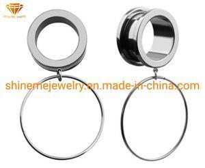 China Stainless Steel Earrings Popular Body Jewelry Piercing Ear Plug with Earrings Spg1826 for sale