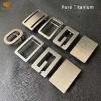 China Pure Titanium Belt Buckle Smooth Buckle Plate Buckle G-Shaped Z-Shaped O-Shaped Through Type Letter Buckle Versatile Casual Belt Clasp Tiwn5535 for sale