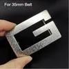 China Pure Titanium Belt Buckle Titanium Alloy Through Type Smooth Light Plate Rust Free Head Letter G Tbbg3638 for sale