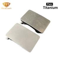 China Pure Titanium Trigger Automatic Buckle Waistband for Men's Inner Wear Without Hole Plate Buckle 3.5cm Anti Allergic Belt Head Titanium Buckle TBB3826 for sale