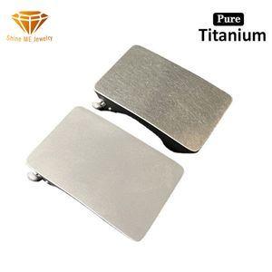 China Pure Titanium Trigger Automatic Buckle Waistband for Men's Inner Wear Without Hole Plate Buckle 3.5cm Anti Allergic Belt Head Titanium Buckle TBB3826 for sale