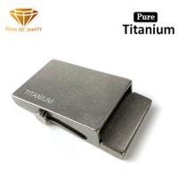 China Pure Titanium Belt Buckle Automatic Roller Buckle Men's Business and Leisure Belt Buckle Woven Customized Customer Logo Belt Buckle TBB004 for sale