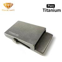 China Pure Titanium Belt Buckle Automatic Roller Buckle Men's Business and Leisure Belt Buckle Woven Customized Customer Logo Belt Buckle TBB004 for sale