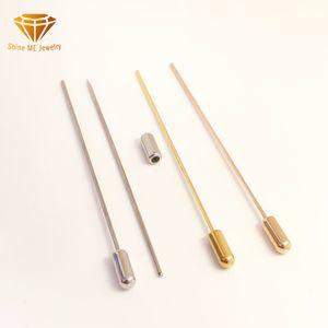 China Factory Direct Selling Hot Selling 316L Stainless Steel Brooch Pin with Plug Clothing Pin Long Pin Accessories Ssbp2301 for sale