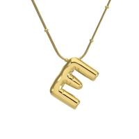 China Titanium Steel Smooth Bubble Letter Necklace for Women Niche and Versatile Collarbone Chain 26 Letter Pendant Round Bead Snake Chain Jewelry Nk1133 for sale