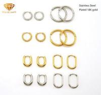 China European and American French Minimalist Ins Style Titanium Steel Batch Flower Earring Gold Stainless Steel Coil Earrings Wholesale Smer985 for sale