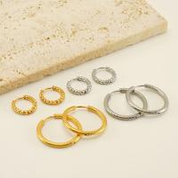China European and American French Minimalist Ins Style Titanium Steel Batch Flower Earring Gold Stainless Steel Coil Earrings Wholesale Smer985 for sale