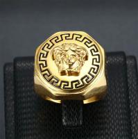 China Ancient Greek Mythology Medusa Ring Titanium Steel Tide Brand Gold-Plated Medusa Hip Hop Hiphop Ring for Men Sgmr2625 for sale