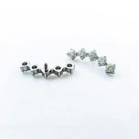 China Wholesale Titanium Jewelry Labret Earring Body Piercing Titanium 16g Internally Thread 5 Prong Set CZ Stone Top Nose Ring Jewelry Sm0896 for sale