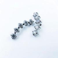 China Wholesale Titanium Jewelry Labret Earring Body Piercing Titanium 16g Internally Thread 5 Prong Set CZ Stone Top Nose Ring Jewelry Sm0896 for sale