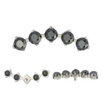 China Wholesale Titanium Jewelry Labret Earring Body Piercing Titanium 16g Internally Thread 5 Prong Set CZ Stone Top Nose Ring Jewelry Sm0896 for sale