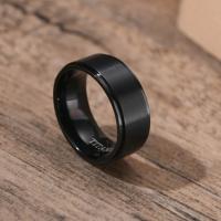 China Fashion Jewelry IP Black Titanium Band Pure Titanium Wedding Ring for Men Tr2025 for sale