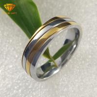 China Fashion Jewelry Solid Titanium Ring Gold PVD Silver Ring Tr1818 for sale