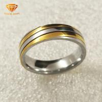China Fashion Jewelry Solid Titanium Ring Gold PVD Silver Ring Tr1818 for sale