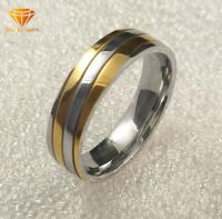China Fashion Jewelry Solid Titanium Ring Gold PVD Silver Ring Tr1818 for sale