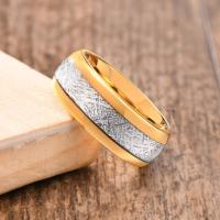 China Factory Wholesale Tungsten Steel Embossed Ring Between Gold Men′ S 8mm Ring Trendy Fashion Ring Jewelry Tstr096 for sale