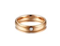 China New Product 4mm Width Single Zircon Tungsten Ring Korean Version Rose Gold Ring for Women Tst2839 for sale