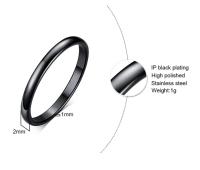 China Stainless Steel Couple Smooth Plain Tail Ring Pinky 18K Ladies Titanium Steel Ring Ins Jewelry in Stock Wholesale SSR2853 for sale