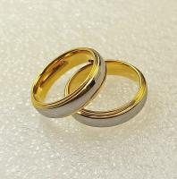 China High Quality Fashion Tungsten Jewelry IP Gold Inlay Gemstone Tungsten Wedding Ring Tst2845 for sale