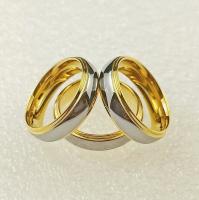 China High Quality Fashion Tungsten Jewelry IP Gold Inlay Gemstone Tungsten Wedding Ring Tst2845 for sale