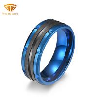 China Original New Solid Stainless Steel Carbon Fiber Ring New Product Titanium Steel Men's Ring Wholesale SSR2399 for sale