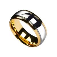 China Wholesale Vacuum Electroplating Gold Glossy Men's Tungsten Gold Rings and Tungsten Steel Jewelry Manufacturer Tst2863 for sale