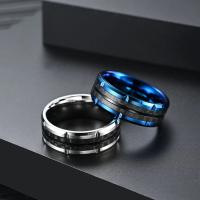 China Original New Solid Stainless Steel Carbon Fiber Ring New Product Titanium Steel Men's Ring Wholesale SSR2399 for sale