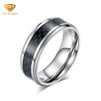 China Titanium Steel Carbon Fiber Ring Men's Jewelry Accessories in Stock SSR301 for sale