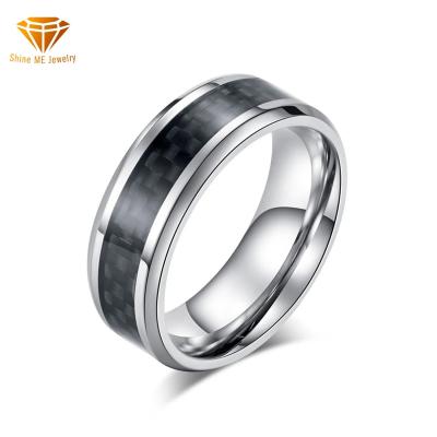 China Titanium Steel Carbon Fiber Ring Men's Jewelry Accessories in Stock SSR301 for sale