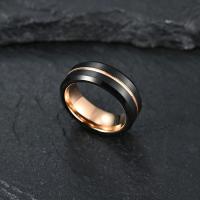 China Tungsten Steel Two-Tone Plated Men's Matte Ring Tungsten Gold Ring Tsr011 for sale