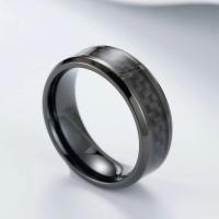 China Titanium Steel Carbon Fiber Ring Men's Jewelry Accessories in Stock SSR301 for sale