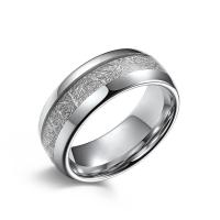 China Tungsten Steel Inlaid with Silver Carbon Fiber Tungsten Steel Ring European and American Couple Tungsten Gold Ring Tst2857 for sale