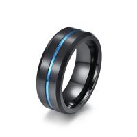 China Hot Selling 8mm Slotted Tungsten Steel Ring Ring Men's Niche High-End Vacuum Plated Two-Color Tungsten Gold Jewelry Tstk002sb for sale