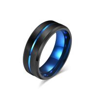China Hot Selling 8mm Slotted Tungsten Steel Ring Ring Men's Niche High-End Vacuum Plated Two-Color Tungsten Gold Jewelry Tstk002sb for sale
