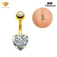 China G23/ASTM F136 Titanium Body Piercing Interally Treaded Belly Button Rings Jewelry Sm0021 for sale