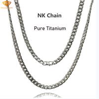 China Pure titanium NK chain men's necklace Cuban Chains fashion jewelry TIPB082 for sale