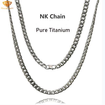 China Pure titanium NK chain men's necklace Cuban Chains fashion jewelry TIPB082 for sale