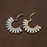 China F136 titanium alloy nose ring 5A zircon body piercing jewelry wholesale SM2613 for sale