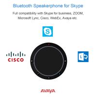 China 3m Omnidirectional Bluetooth Conference Speakerphone ISO9001 for sale