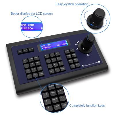 China Wired Joystick PTZ Keyboard Controller 1200bps to 19200bps RS485 RS422 for sale